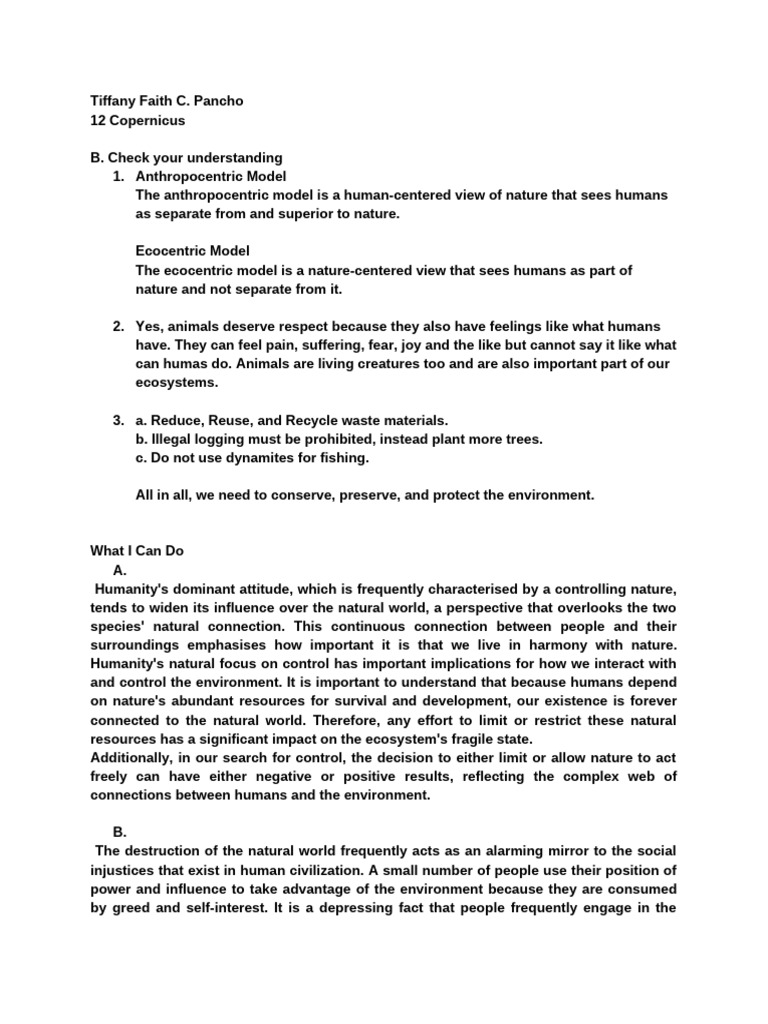 Philo Assignment Pdf Disciplines Nature