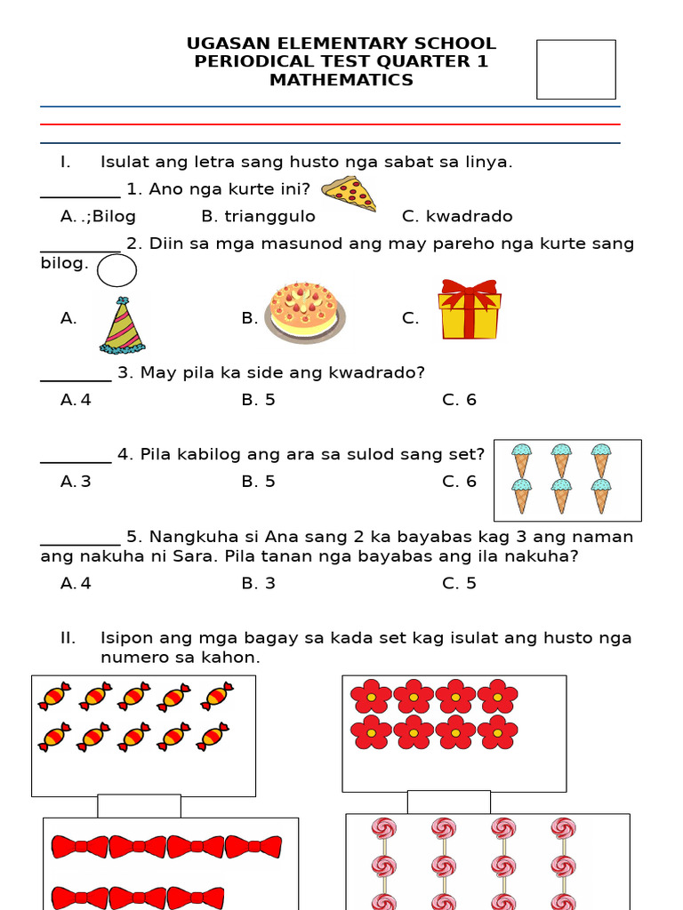 MATH Grade 1 (Hiligaynon) | PDF
