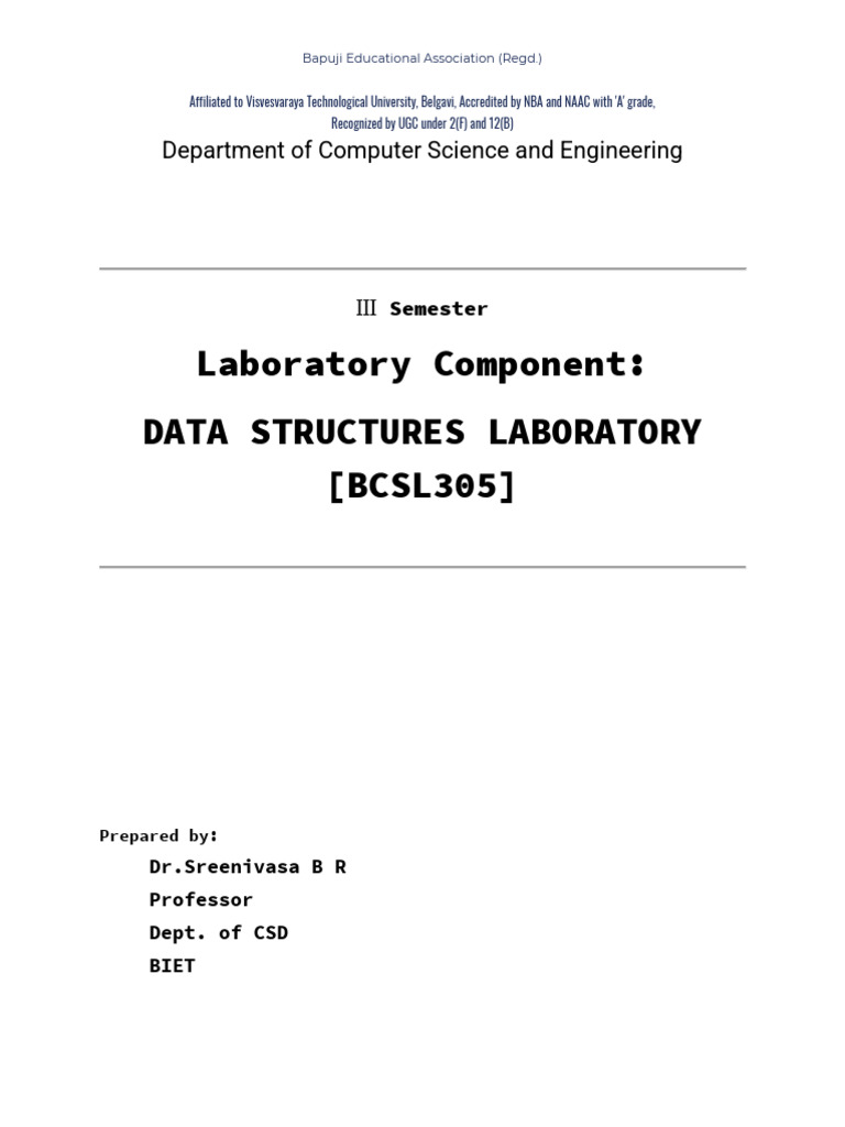 DSA Lab 2023 24 | PDF | Computer Science | Computing