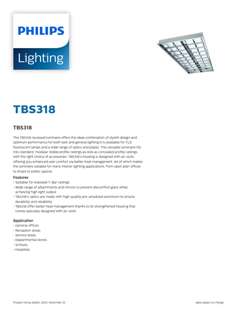 PHILIPS - TBS 318 (1) | PDF | Lighting | Light