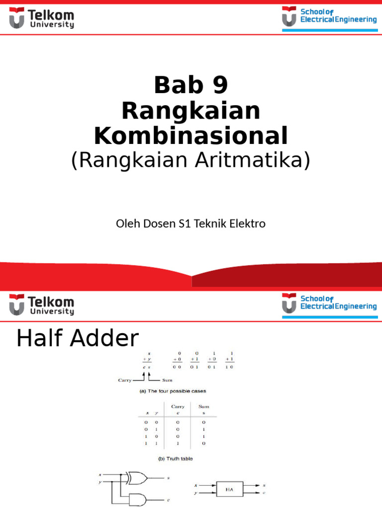 Rangkain Kombinasional (Rangkaian Aritmatika) | PDF | Digital Electronics | Computer Engineering