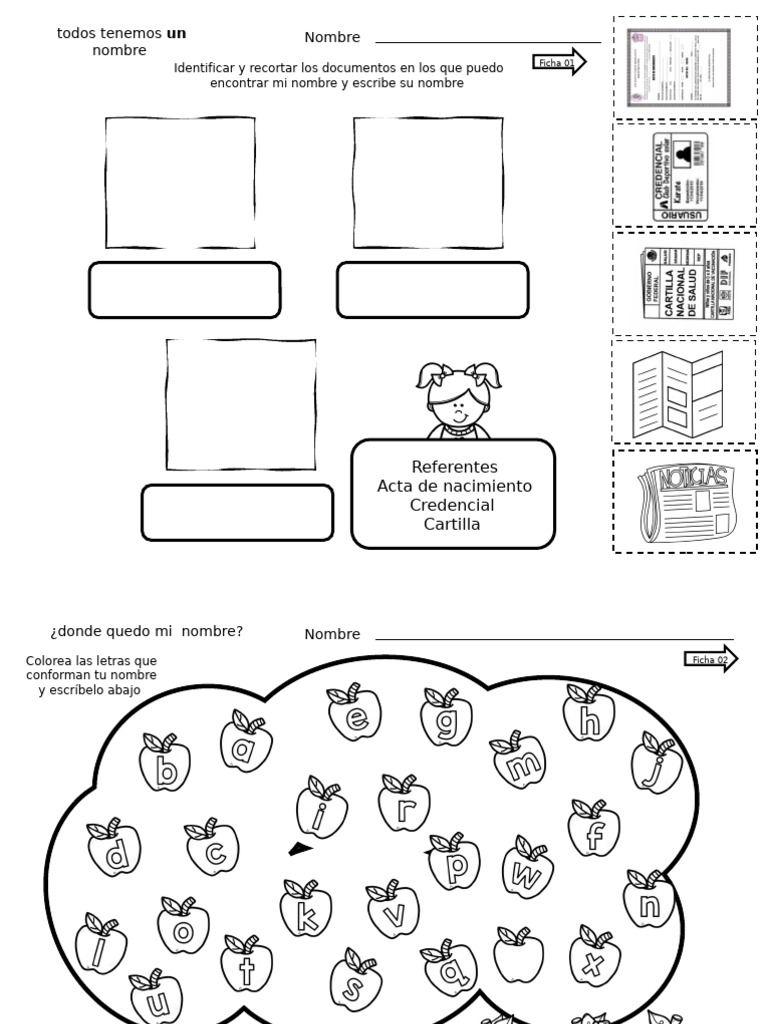 Actividades para Aprender tu Nombre | PDF