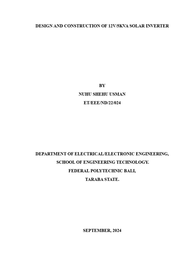 FPT Bali Project | PDF | Power Inverter | Capacitor