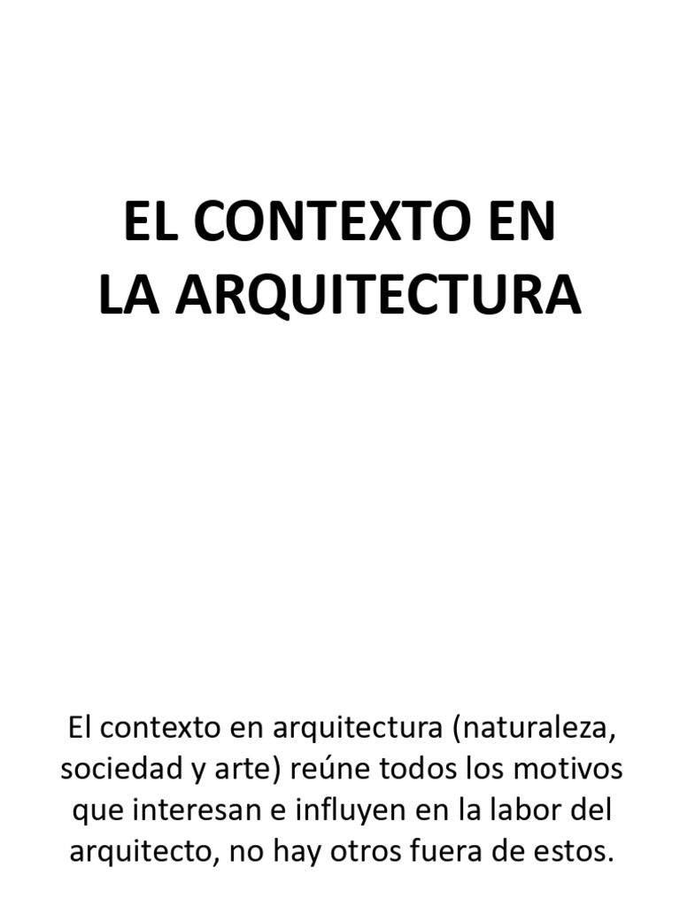 EL_CONTEXTO_EN_ARQUITECTURA | PDF