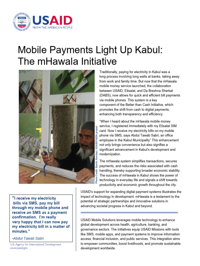 Mobile Payments Light Up Kabul | PDF | Mobile Phones | Payments