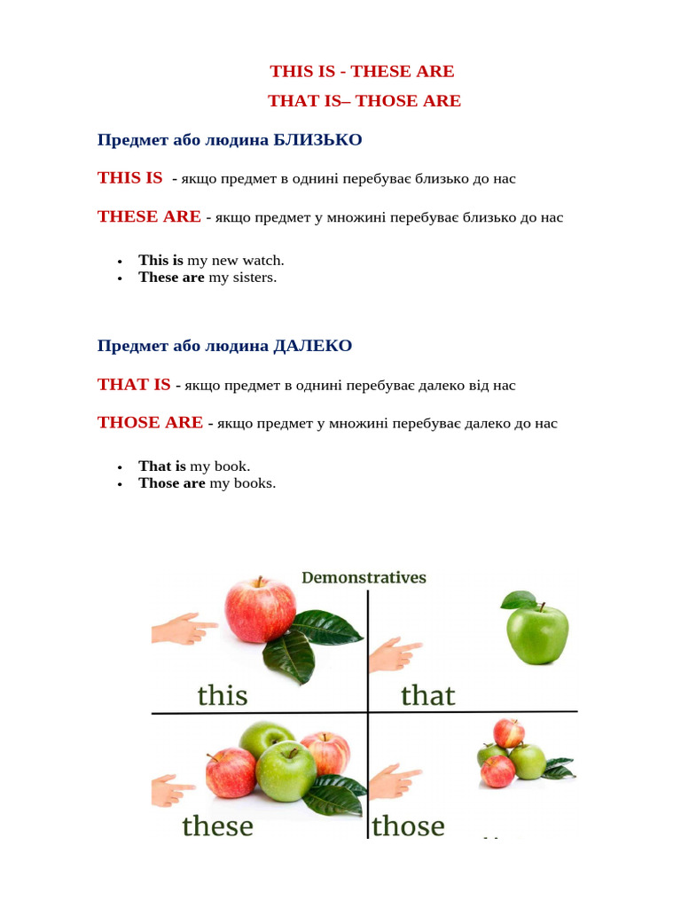 This That_these Those | PDF