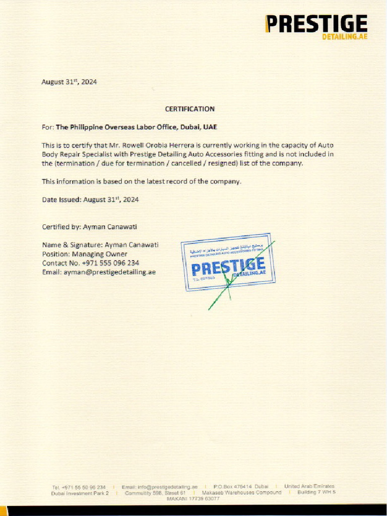 Salary Certificate New1 | PDF