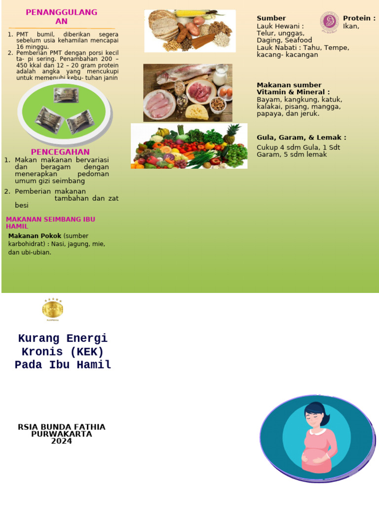LEAFLET GIZI IBU HAMIL DENGAN KEK | PDF