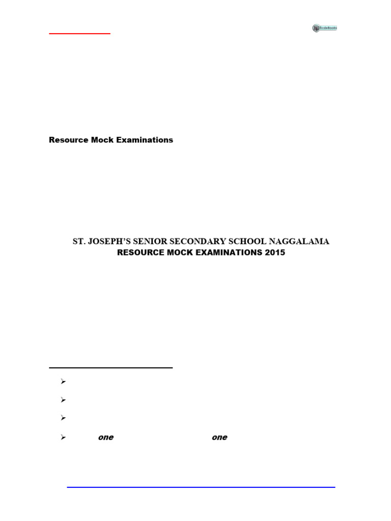 UACE Geography Paper 1 Mock Exam 2015 | PDF | Geography | Nature
