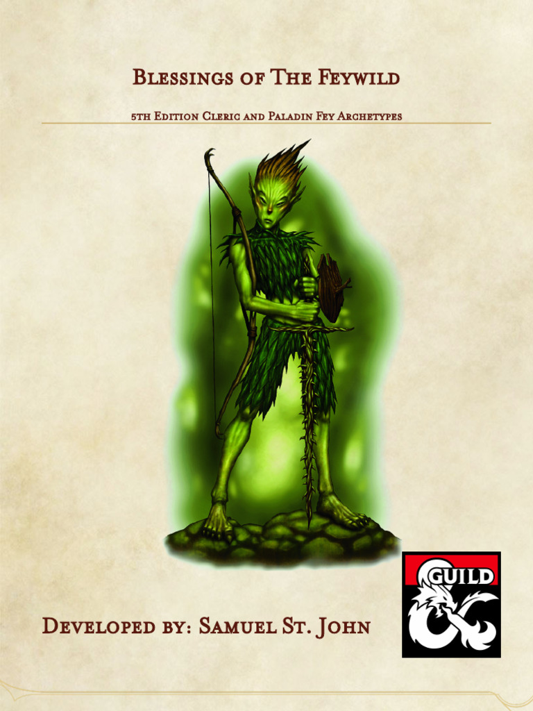 Blessings of The Feywild 5e Cleric and Paladin Archetypes 2 | PDF ...