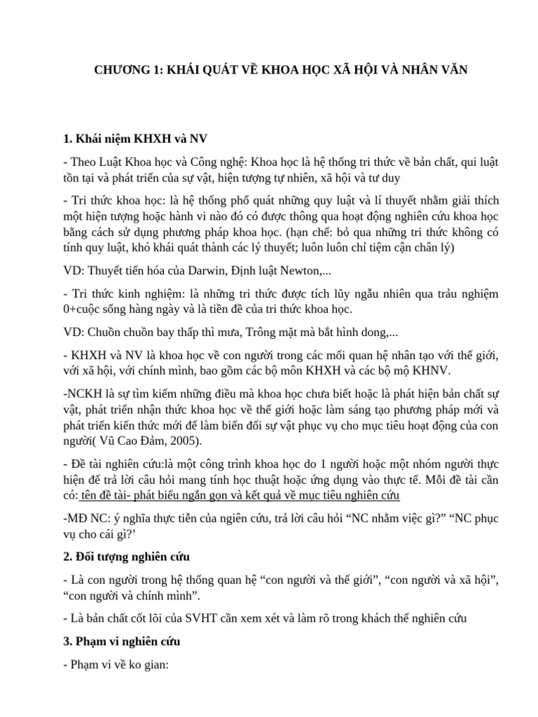 Nhập môn KHXH&NV 2023 | PDF