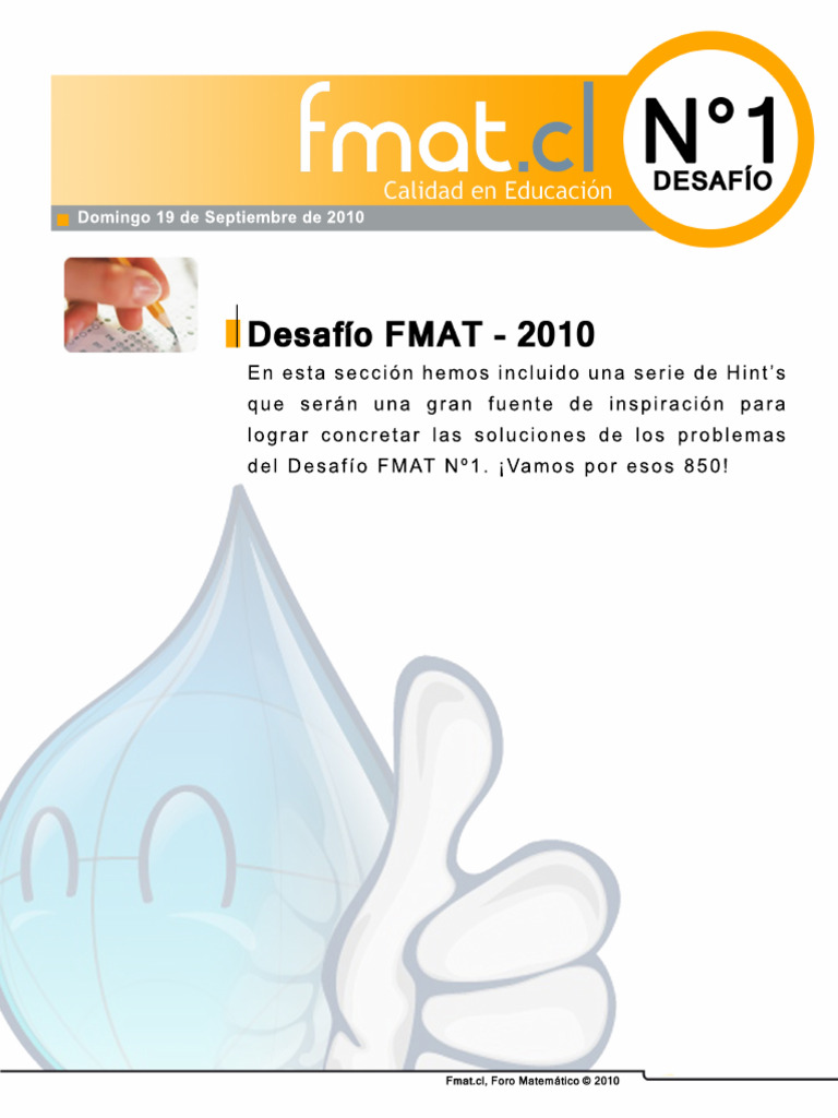 Hints para Desafío FMAT 2010 | PDF | Ecuaciones | Matemáticas