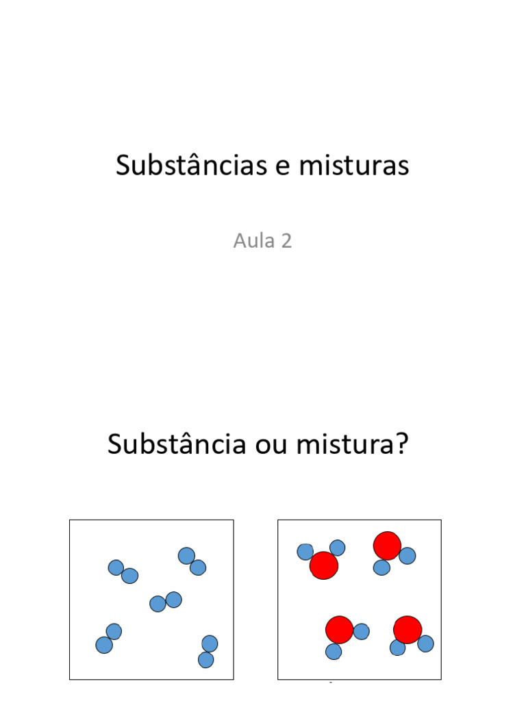 Aula 2 Subst Ncias e Misturas | PDF