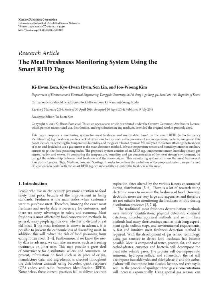 The Meat Freshness Monitoring System Using The Sma | PDF | Radio ...