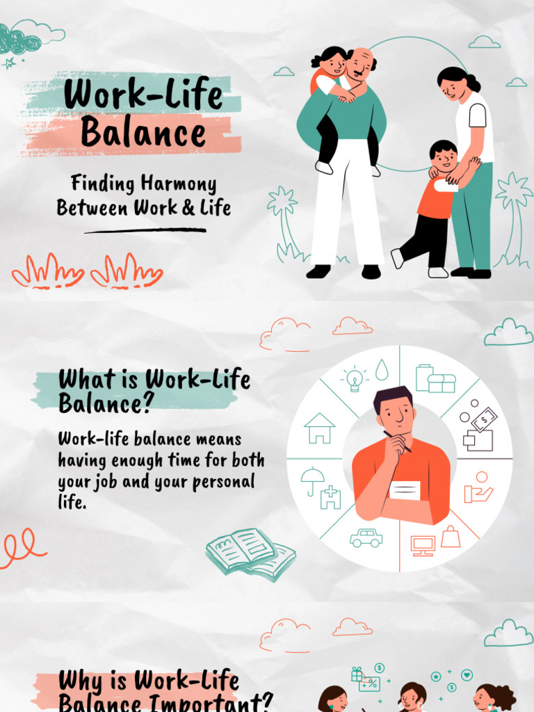 Green Orange Illustrative Work-Life Balance Presentation | PDF