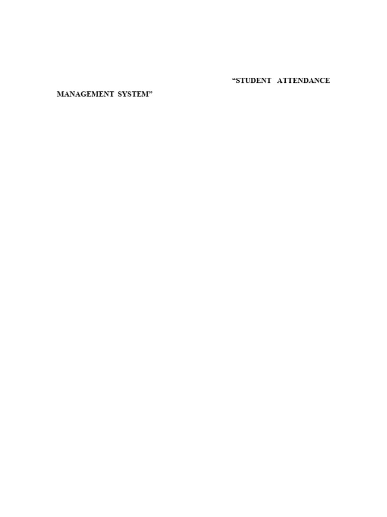 Students Attendance Management System Mi | PDF | Software Testing ...