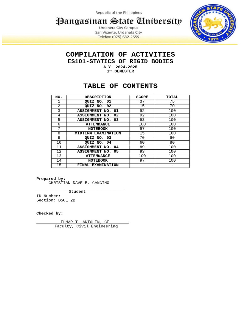 Bsce 2b Compilation of Activities | PDF