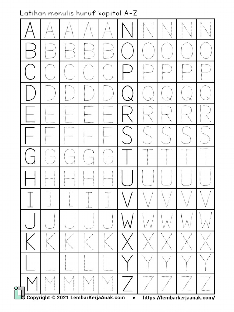 Belajar Menulis - Menebalkan Huruf 01 | PDF