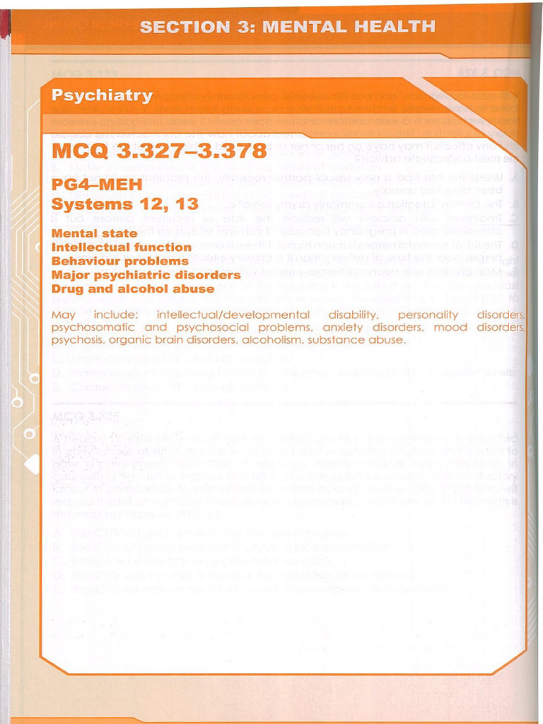 Phychiatry 3 | PDF | Mental Disorder | Hallucination