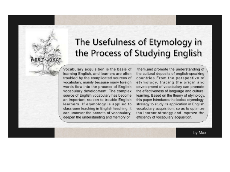 flyer of Etymology | PDF