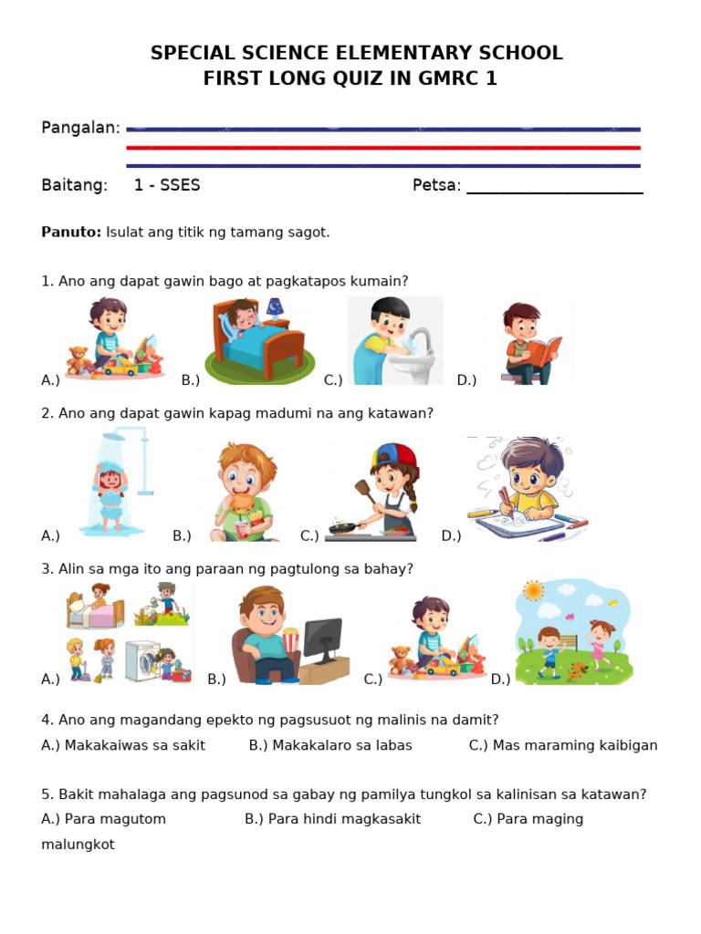 q2 - Summative # 1 - GMRC | PDF