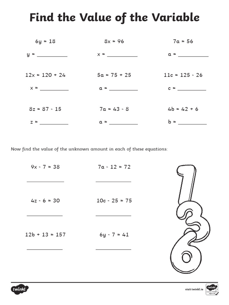 Solve Two-Step Algebra Equations | PDF