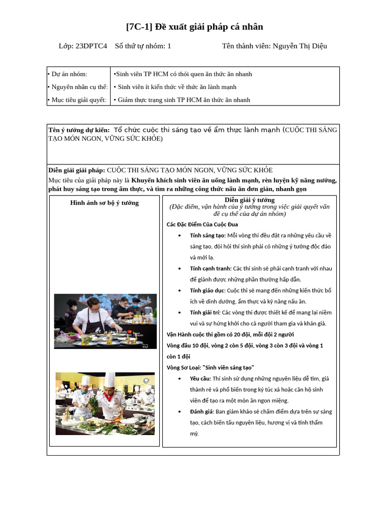 10. [7C-1] Đề xuất giải pháp cá nhân (1) | PDF