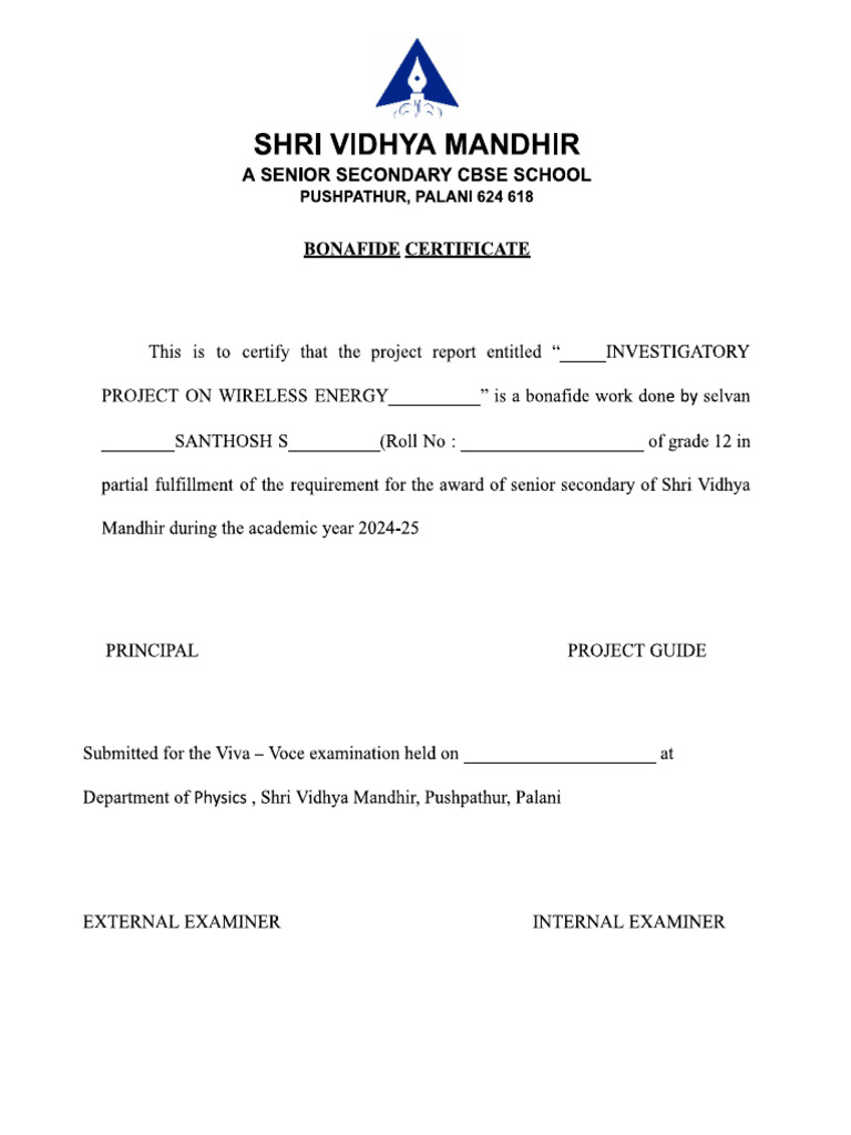 Physics Project | PDF