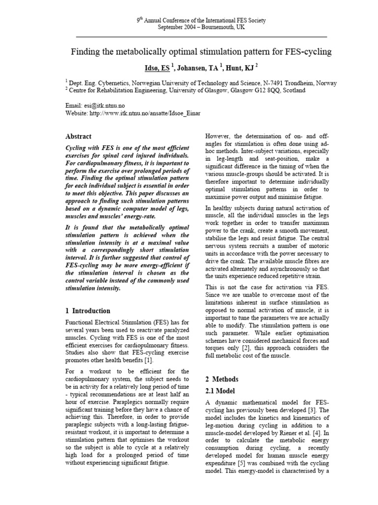 document | PDF | Mathematical Optimization | Skeletal Muscle