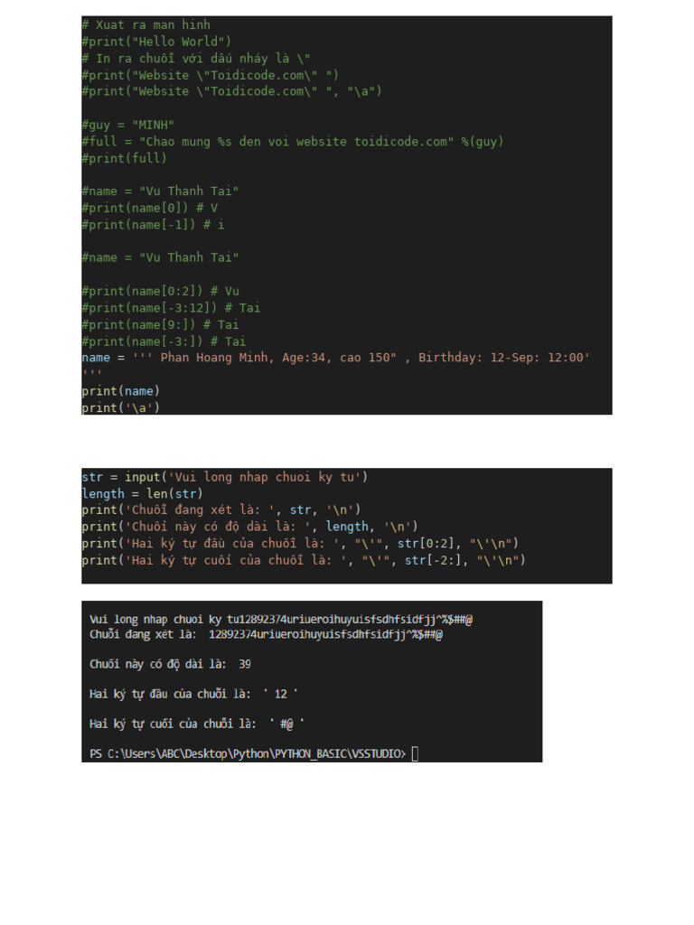Chuoi_trong Python | PDF