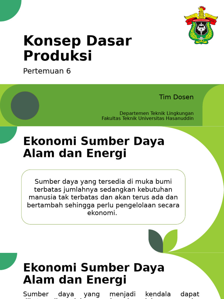 P06 Konsep Dasar Produksi | PDF