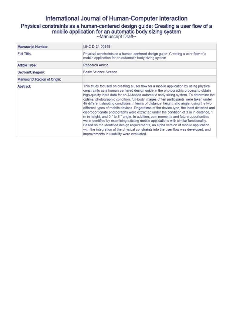 IJHC D 24 00919 Reviewer | PDF | Mobile App | Camera