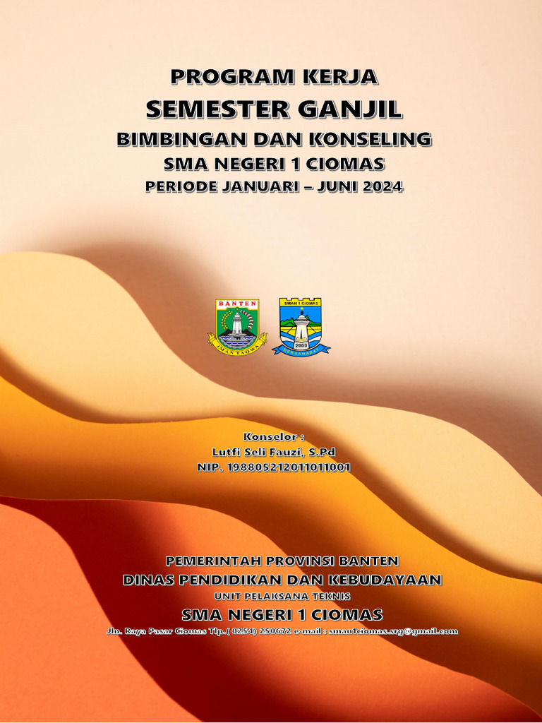 Program Kerja BK SMAN 1 Ciomas 2024 | PDF