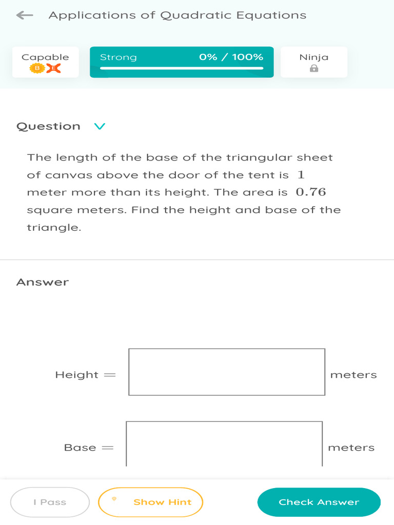 Triangle Area Problem Solved | PDF