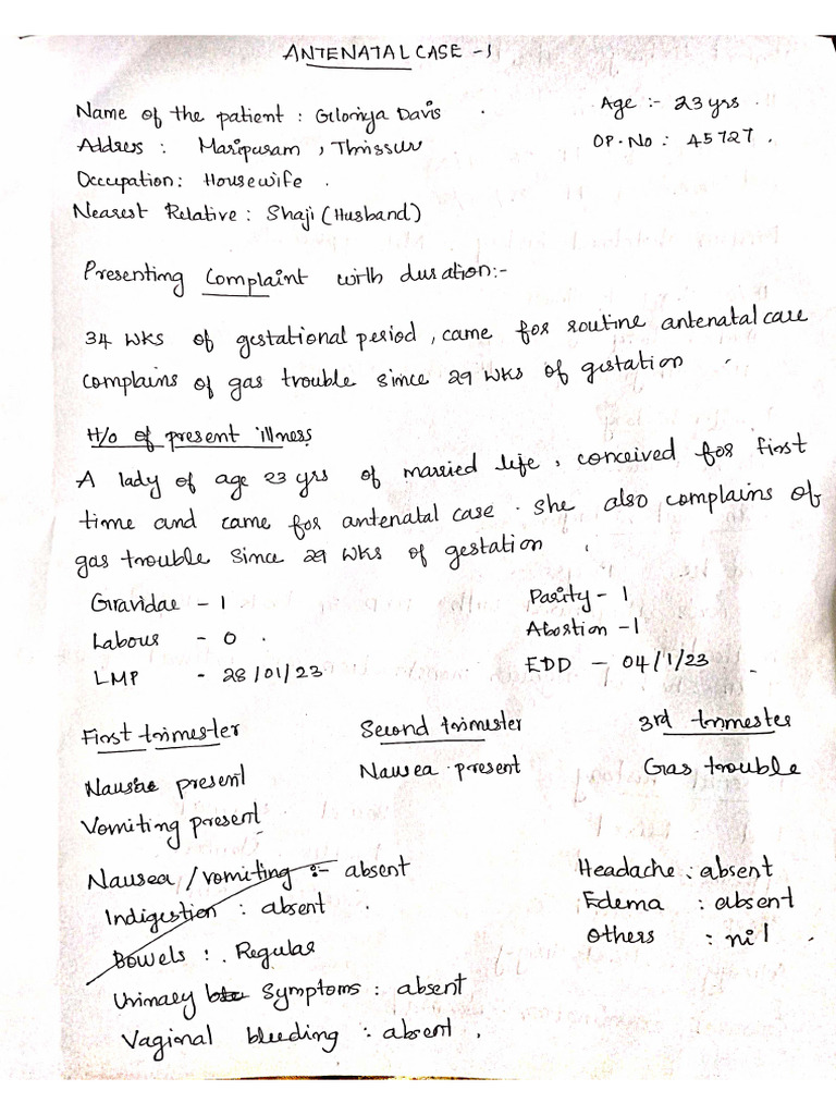 antenatal Gloria case | PDF