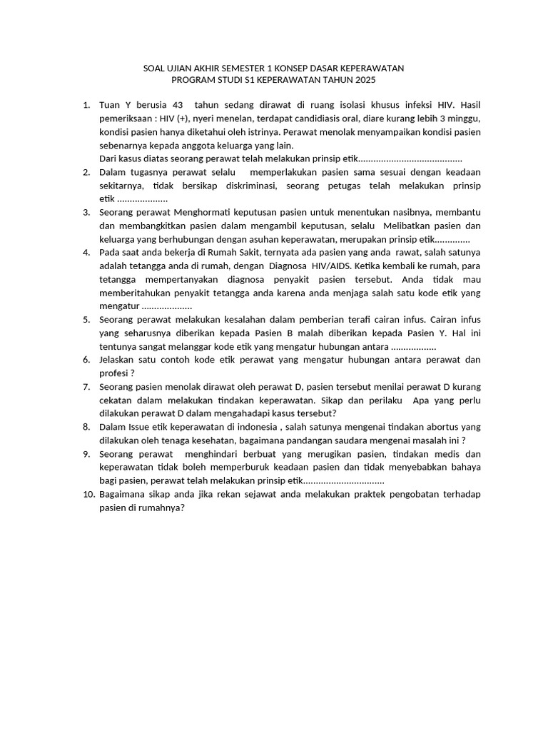 SOAL UAS KDK 2025 | PDF