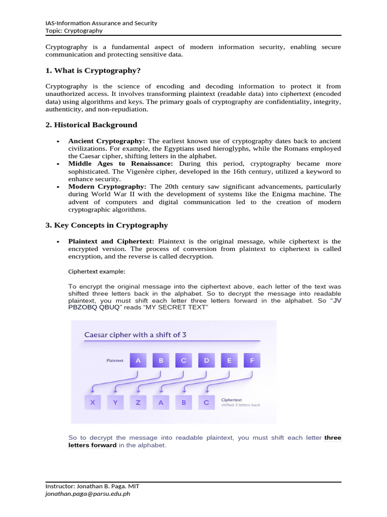 Cryptography | PDF | Cryptography | Key (Cryptography)