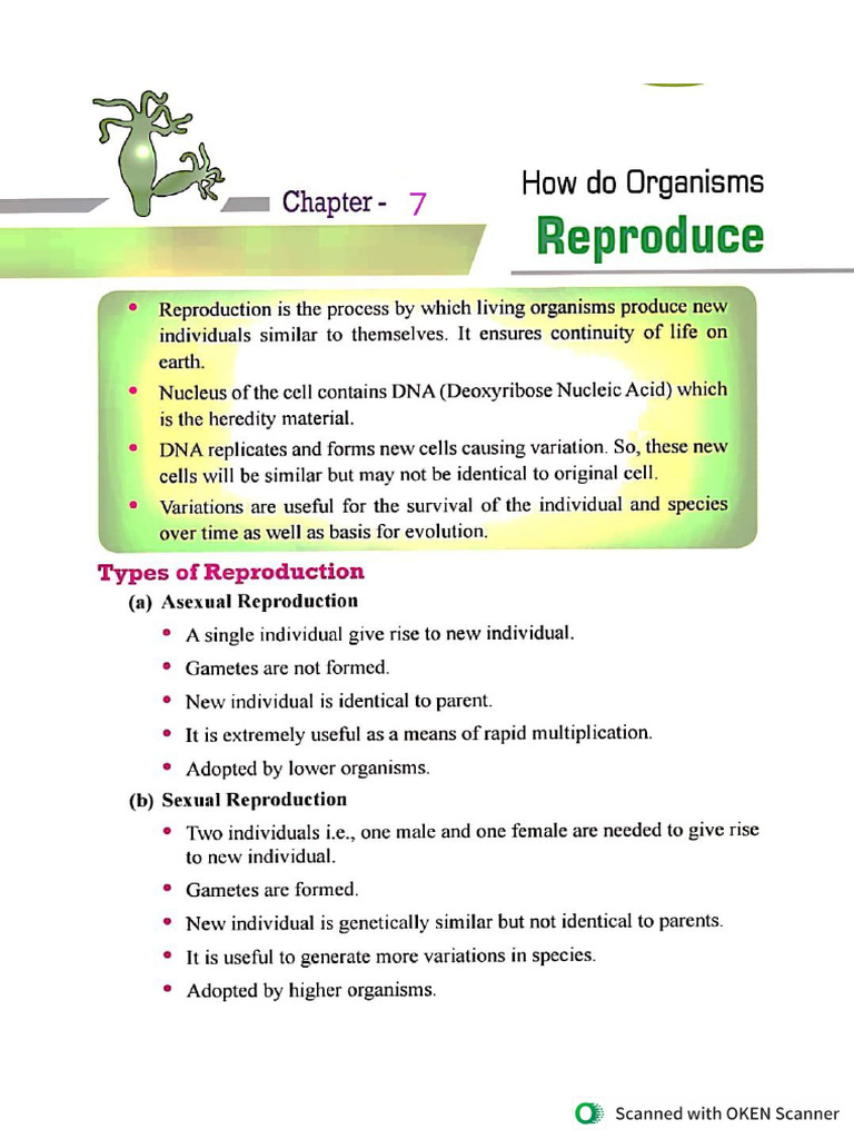 Notes CH-7 How Do Organisms Reproduce | PDF