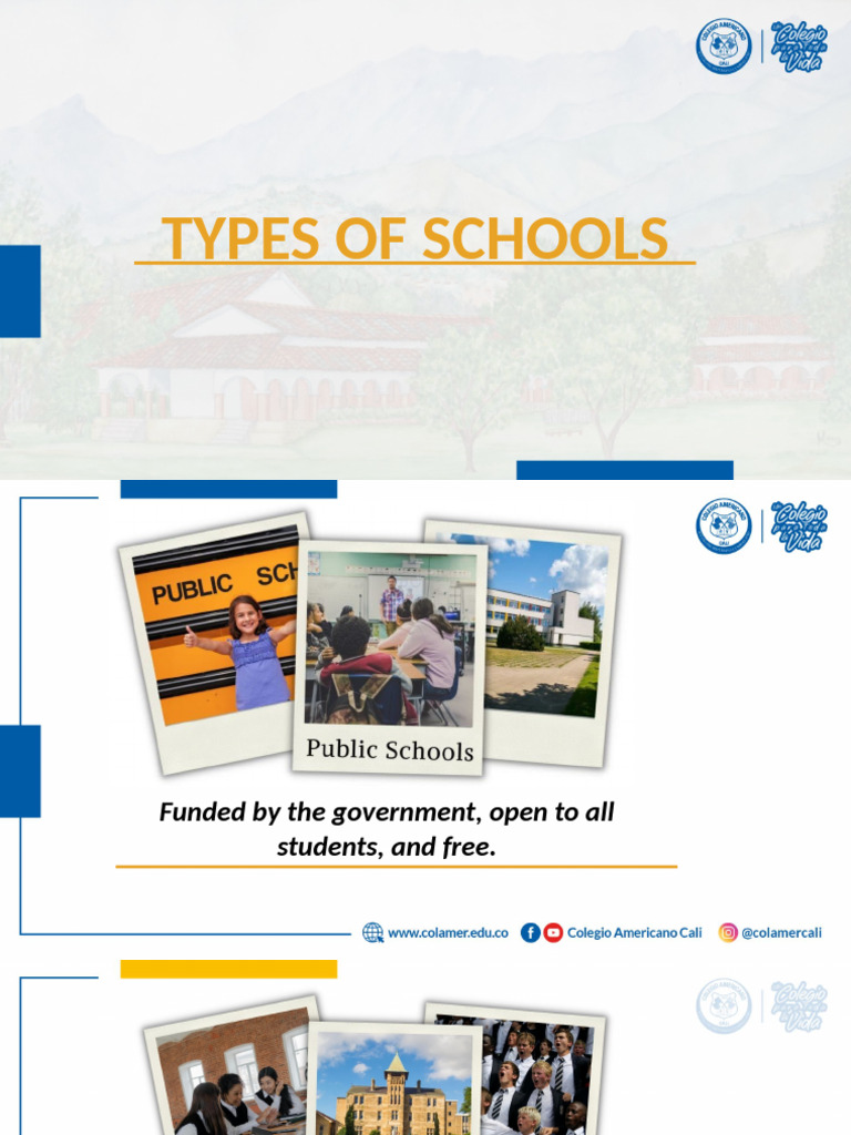 Types of Schools 1 | PDF