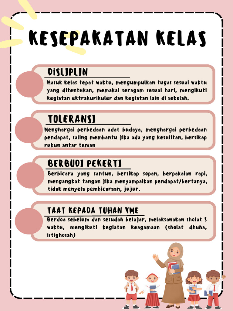 contoh kesepakatan kelas | PDF