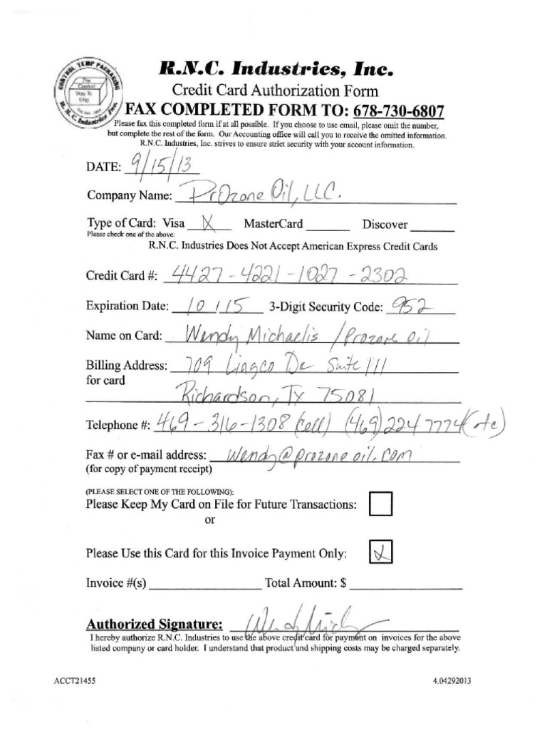 RNC Paperwork For Shipping Boxes | PDF