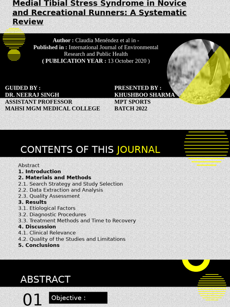 Medial Tibial Stress Syndrome in Novice and Recreational Runners: A ...