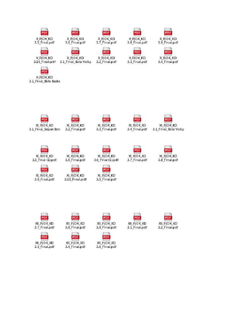 Daftar Modul Ajar Kelas 10, 11, Dan 12 Pjok | PDF