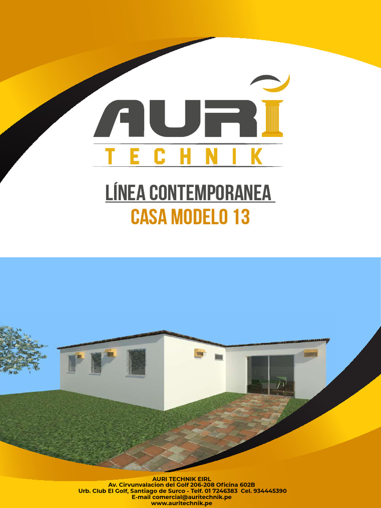 Auri Technik Contemporanea-Casa-Modelo-13 | PDF | Hormigón | Acero