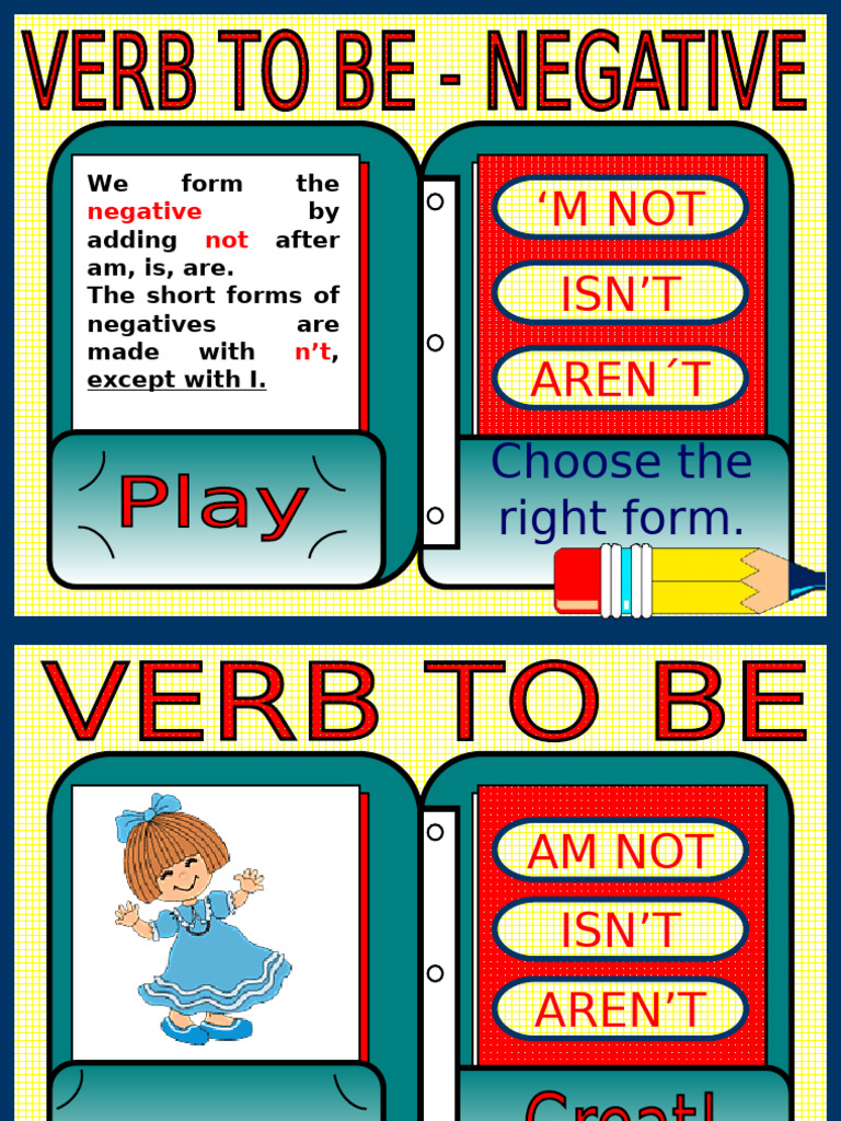 Verb To Be (Negative) - Game (1) Ucv2011 | PDF