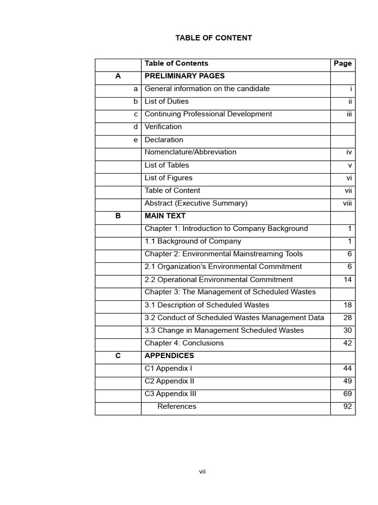 8 - Table of Content | PDF