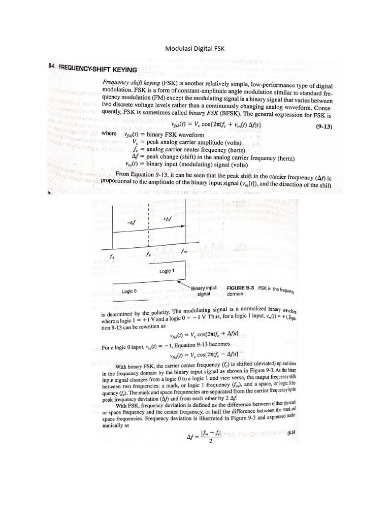 Modulasi Digital FSK | PDF