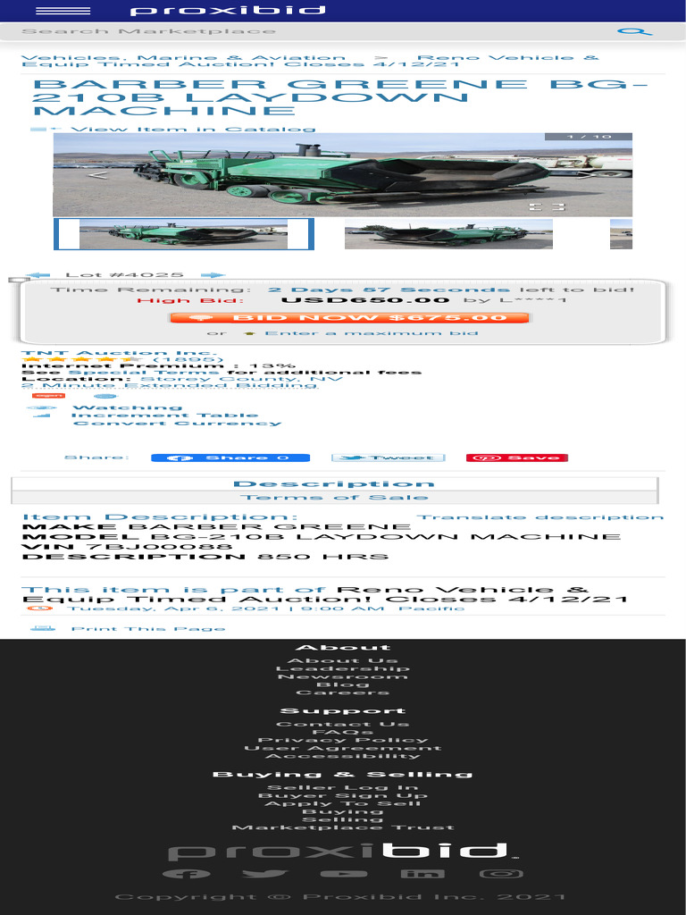Barber Greene Bg-210b Laydown Machine Online Auctions Proxibid | PDF
