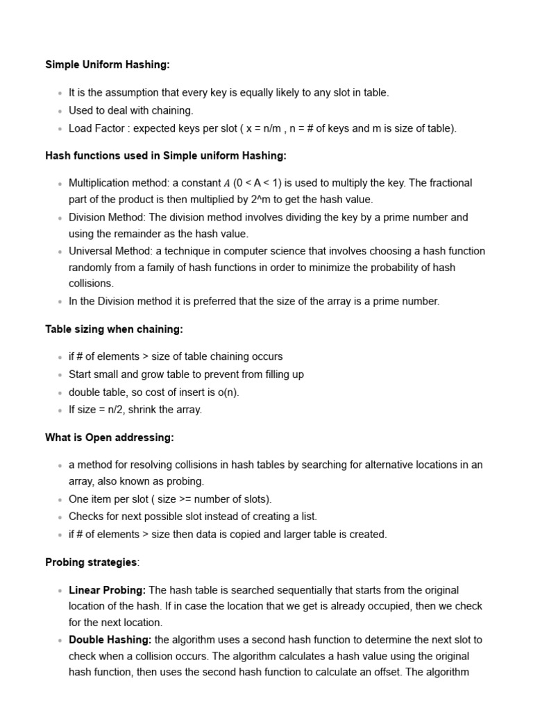 Hash Maps And Hash Tables Pdf Algorithms And Data Structures