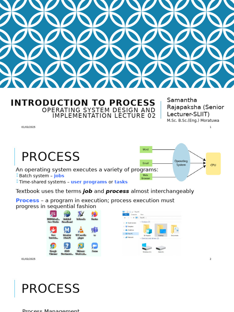 OSDI Lecture 02 | PDF | Process (Computing) | Scheduling (Computing)